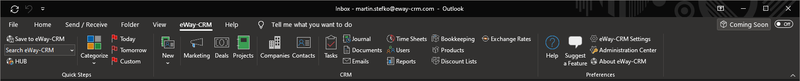 eWay-CRM Black Toolbar
